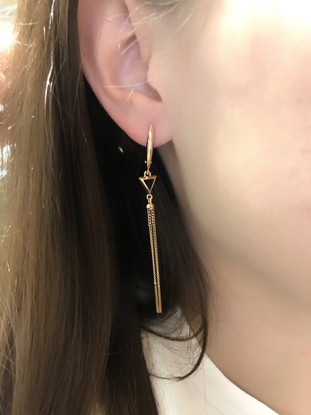 Купить изделие Золотые серьги без вставок 006452-1000 — Самоцветы Плюс