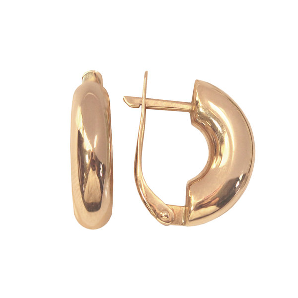 Купить изделие Золотые серьги без вставок 2700080 — Самоцветы Плюс