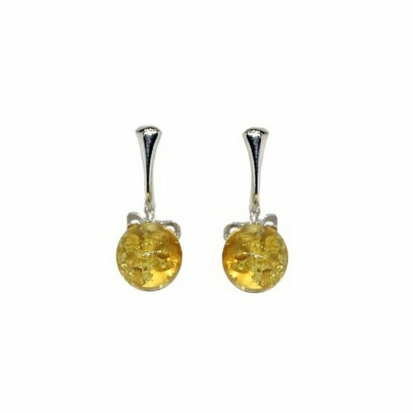 Купить изделие Серебряные серьги с янтарём 429020143qq — DARVIN JEWELRY